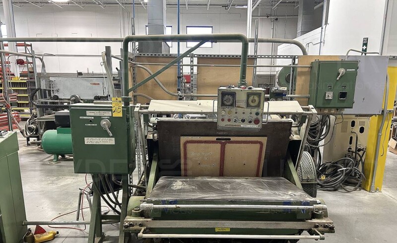100 Ton, Thompson National #28X41, clamshell design heated platen die ...