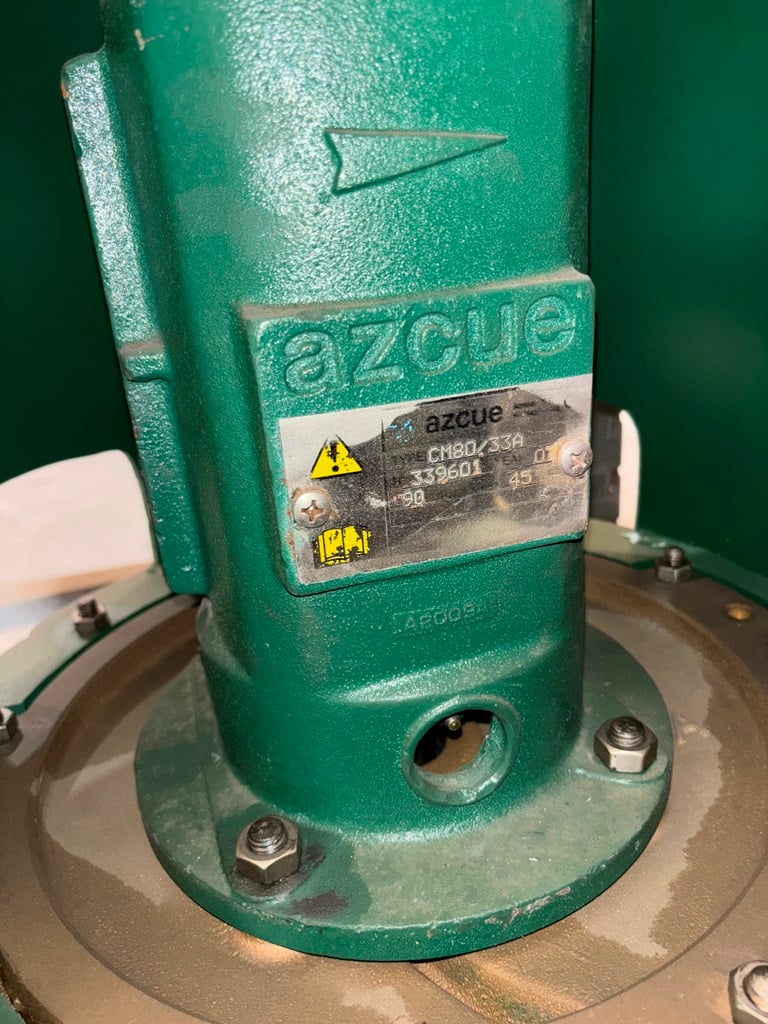 396 GPM @ 148' TDH, Azcue CM Series verticle centrifugal pump #80/33A ...
