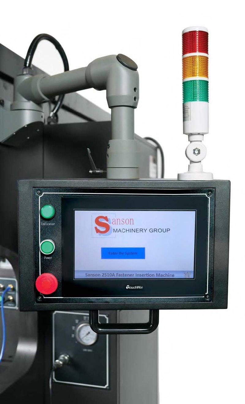 10 Ton, Sanson #2510A, hardware insertion press w/Autofeed, 25" throat ...