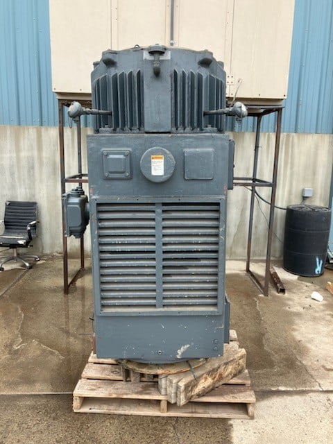 450 HP 1784 RPM Siemens, Frame 500Z, Vertical solid shaft, 4160 Volts ...