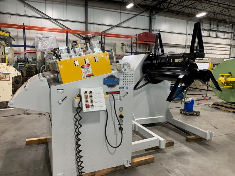 10000 lb. Coe Press Equipment #CPR-PO-10042, press pull off coil reel ...