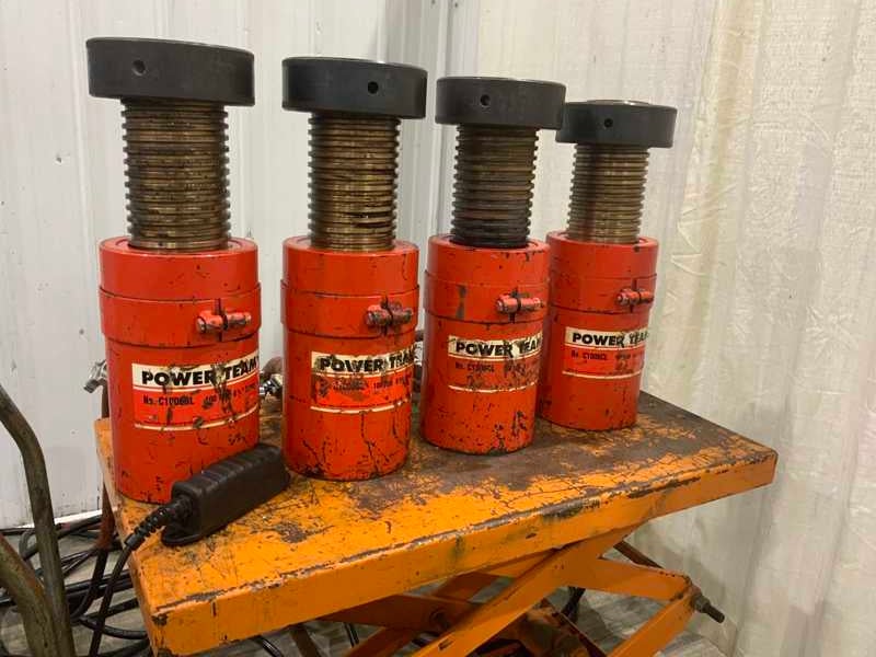 Hydraulic Jack, Power Team #C1006CL, Hydraulic Jack w/ Power Unit, 6-1/ ...