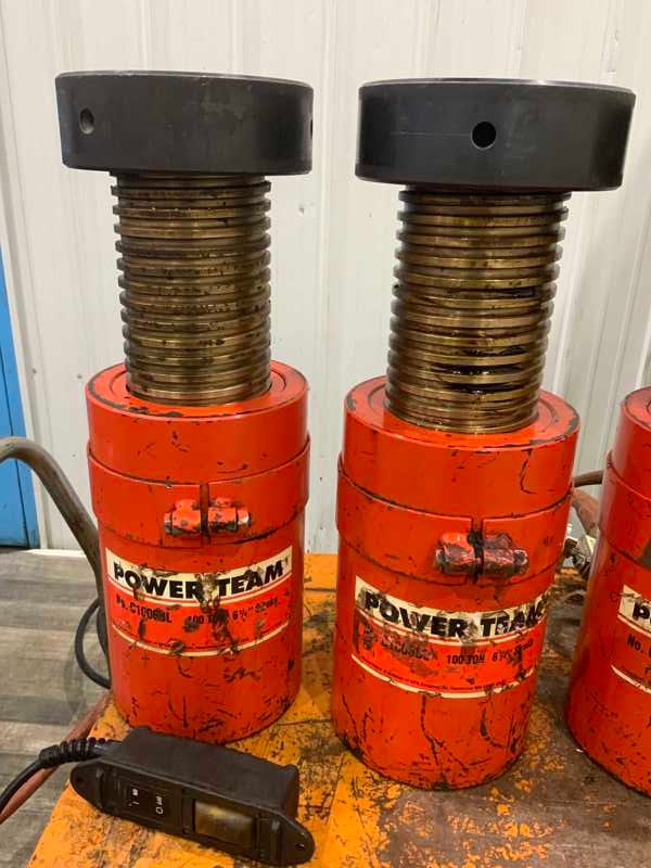 Hydraulic Jack, Power Team #C1006CL, Hydraulic Jack w/ Power Unit, 6-1/ ...