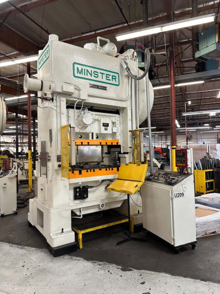 150 Ton, Minster #P2-150-54, straight side punch press, 6" stroke, 23 ...