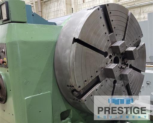 49" x 118" Poreba #TCG-125x3M, heavy duty manual lathe, 49" 4-jaw chuck ...