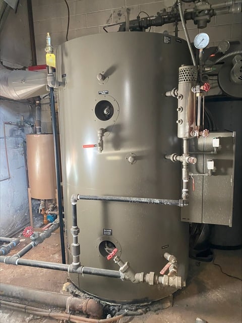40 HP Fulton #VMP-40, Steam Boiler, Natural Gas, 1380 lbs./hr., 150 psi ...