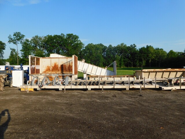 Joy Stamler, skid mounted belt reclaim feeder with conveyor & hopper ...