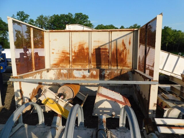 Joy Stamler, skid mounted belt reclaim feeder with conveyor & hopper ...