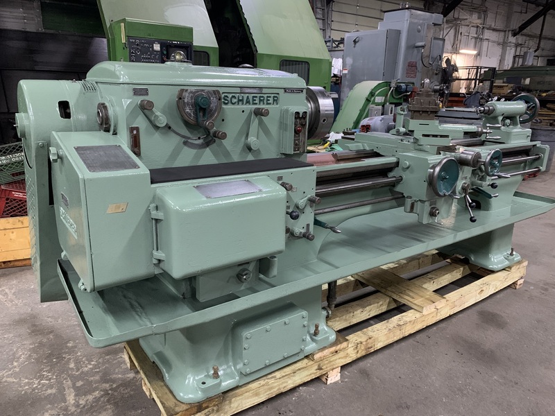 20" x 60" Schaerer #20X60, German lathe, 3-jaw chuck, 4 way tool post ...
