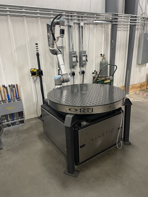 Hirebotics #Cobot UR10E, Robotic Weld Station W/ Kinetic Rt1 Turntable ...