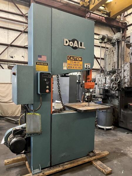 36" x 20" DoAll #ZV-3620, high speed vertical band saw, 15 HP AC ...