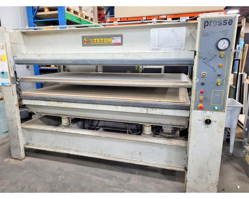 Steton #P-85, Hydraulic Cold Press, 51" x 98" Platen, 600 V., 1999 For ...