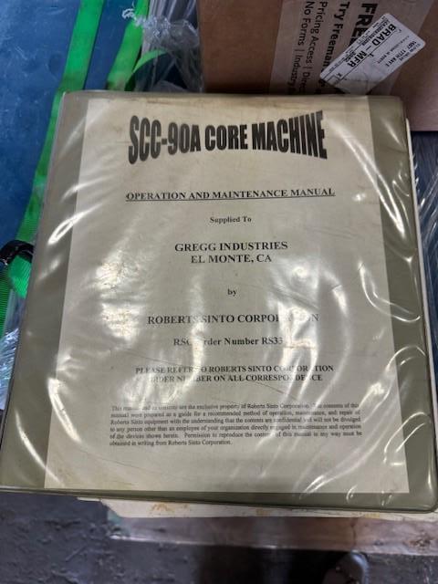 Sinto #SCC-90-A, cold box core cell with receiving hopper, enclosure ...