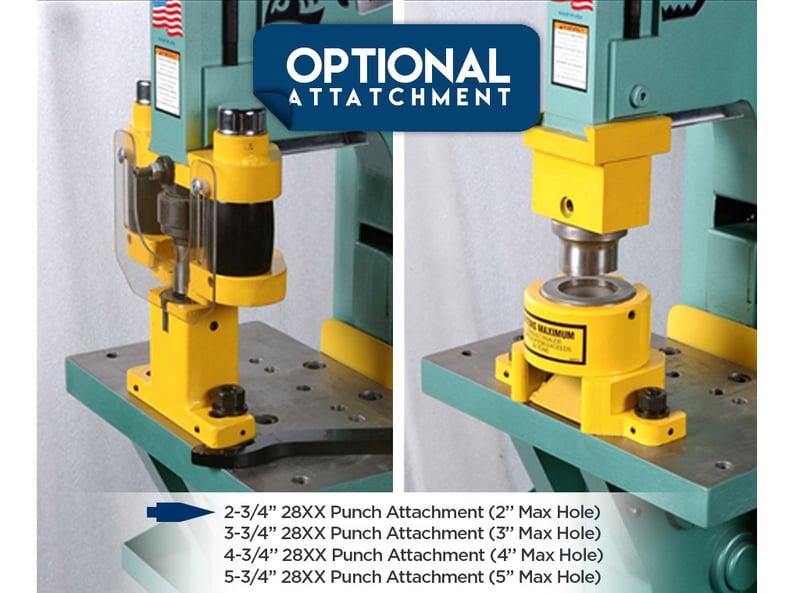5" x 5" x 1/2" Piranha #P90, Ironworker, Punch/Barshear/PlateShear ...