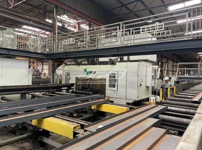 Ficep #Endeavor-1204-DDRC, 3-spindle robotic beam coping machines, .39 ...