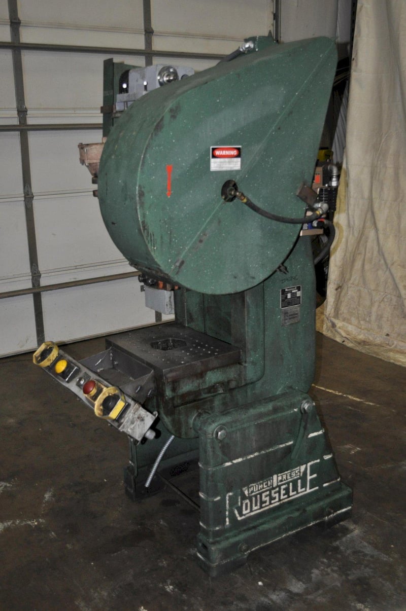 25 Ton, Rousselle #3, OBI Press, 2" Stroke, 10.75" Shut Height, 135 SPM ...