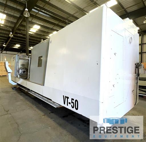 Mighty Viper #VT-50AX/400, CNC lathe, 35" swing x 157" centers, 4-Jaw ...