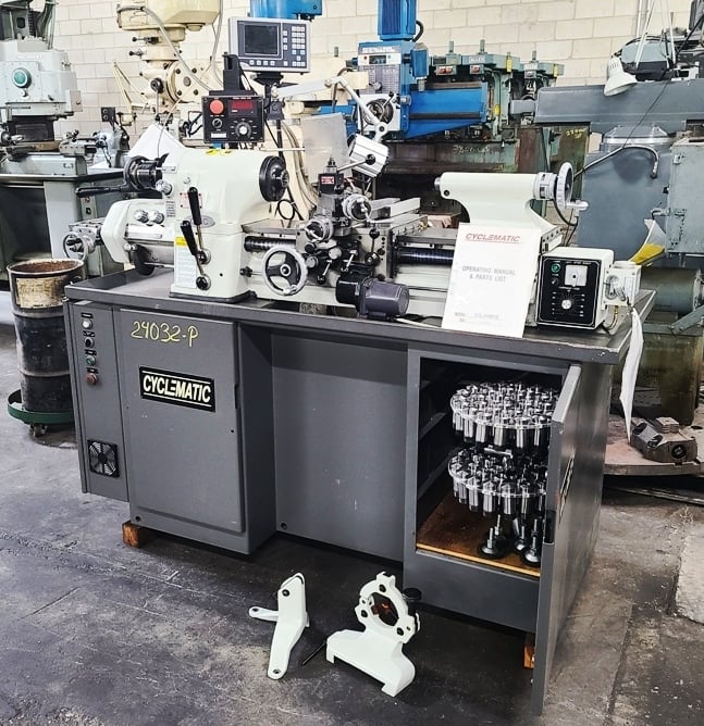 11" x 18" GMC Cyclematic #CTL-618EVS, tool room lathe, Fagor digital read out, steady/follow ...