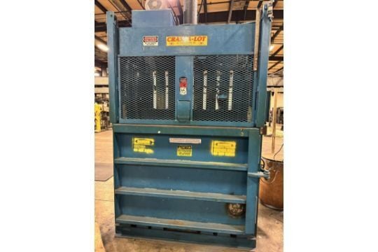 Cram-A-Lot #DBR-60-LU, vertical baler, 6" cylinder diameter, 10 HP, 60" x 48" x 30" bale size ...