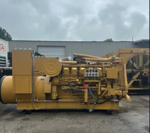 1000 KW Caterpillar #3512, standby diesel generator, open skid, 277/480 ...
