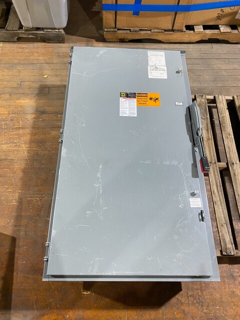 400 Amp. Square D #HU365R, Safety Disconnect Switch, 3P 600V 3PH 350HP ...