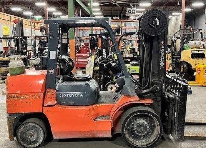 12000 lb. Toyota #7FGCU55, LPG forklift, 4-way valve 3 stage mast, 187. ...