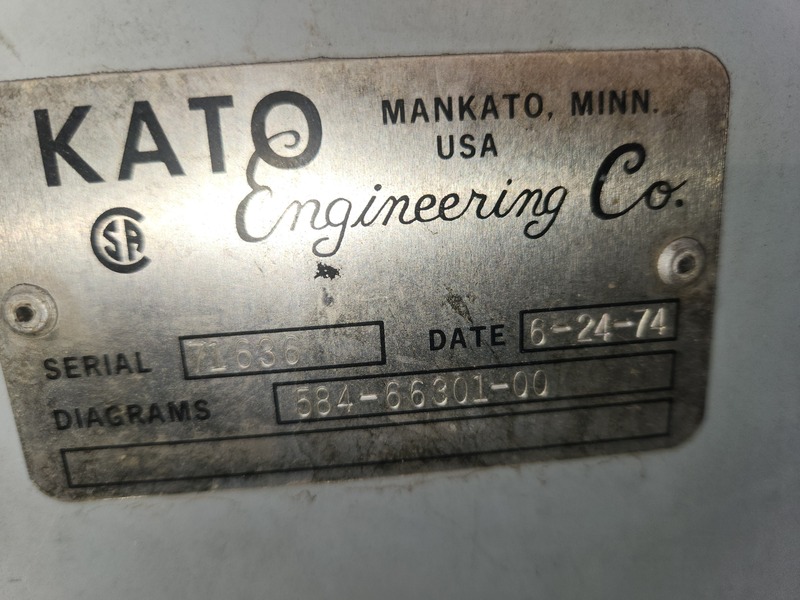 Kato, Caterpillar #155SX9E, diesel generator, 220 KVA, serial #71636 ...