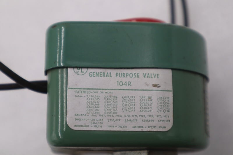 Asco red hat 104r general purpose ss solenoid valve 120vdc stock k-3636 ...