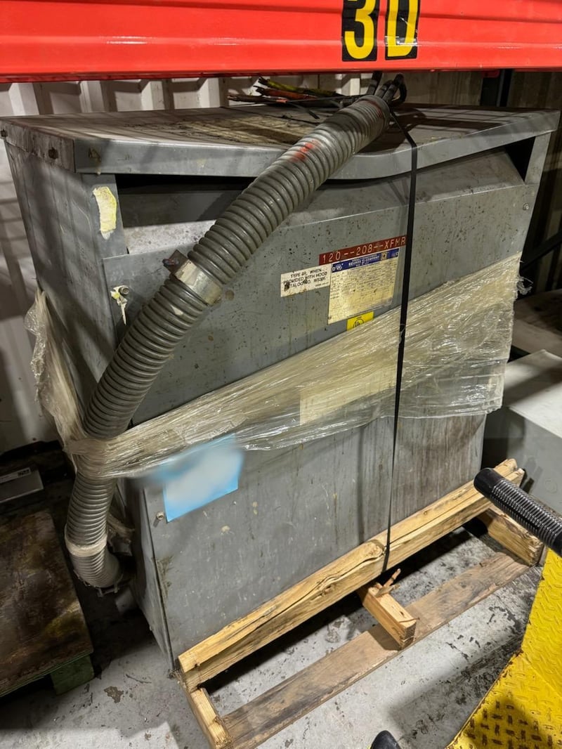 150 KVA 480 Primary, 208Y/120 Secondary, Square D #35149-17212-020, S/N ...