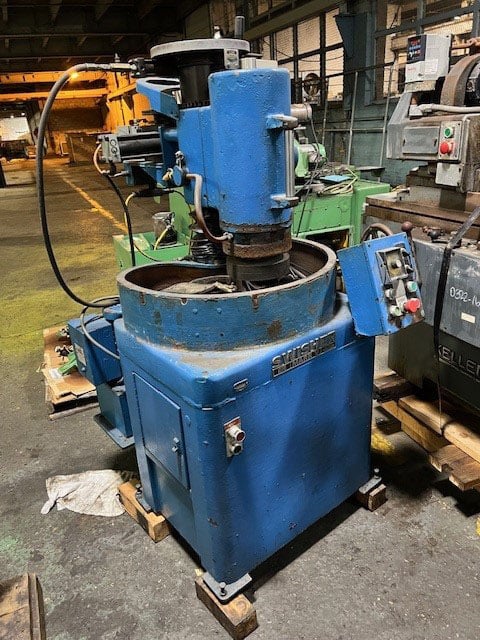 Swisher #Mark-V, automatic stationary table sweeping vertical spindle ...