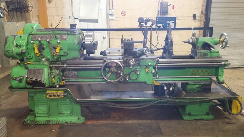 16" x 54" Monarch #16C, engine lathe, 2-Axis digital read out, steady ...