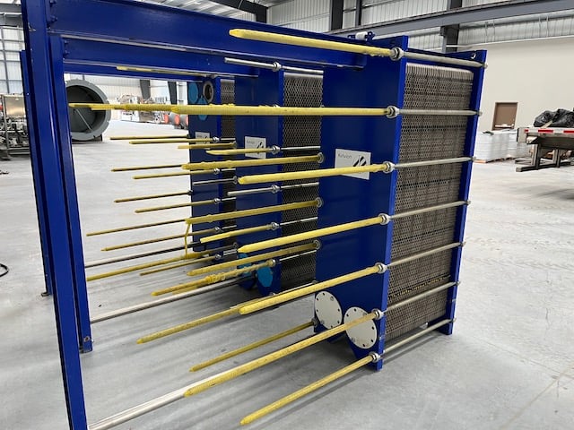 596 sq.ft., Kelvion #NF150L BYF, Plate Heat Exchanger, 316L Stainless ...