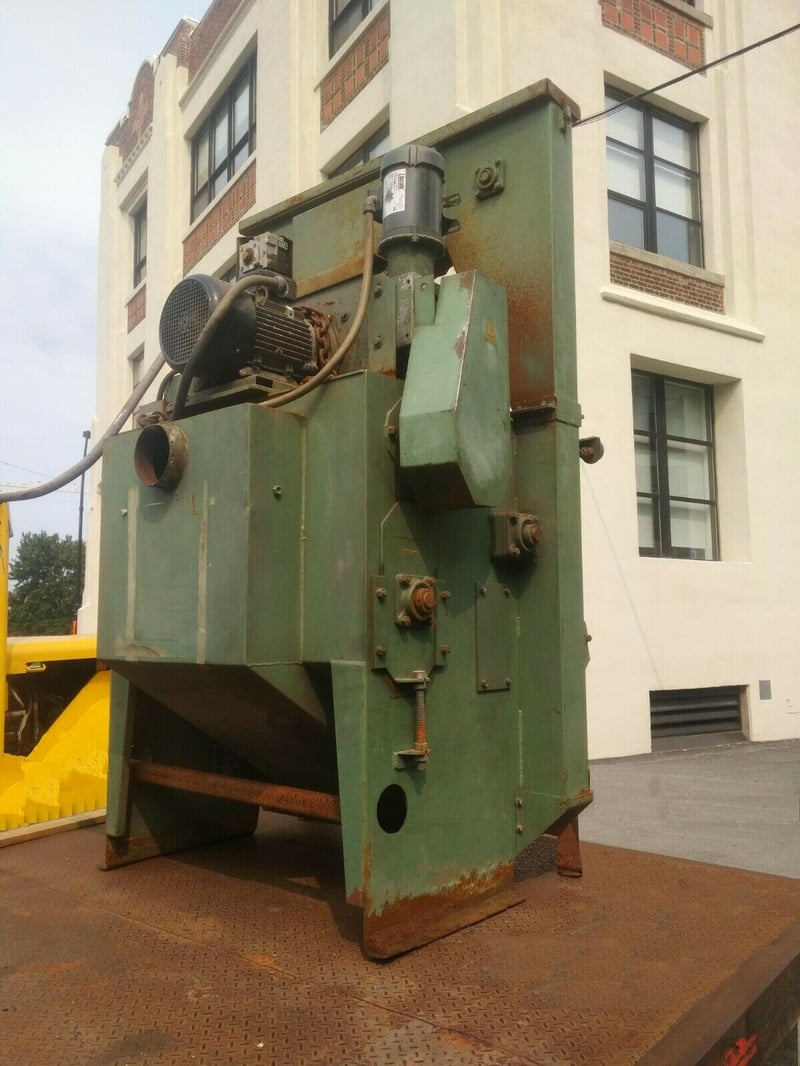 3 cu.ft. Goff #3BB, Tumble Belt Blaster w/Wheelabrator Dust Collector ...