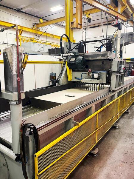 Custom, CNC gantry drilling machine, 4' x 26', 12 -spindles, Centroid ...