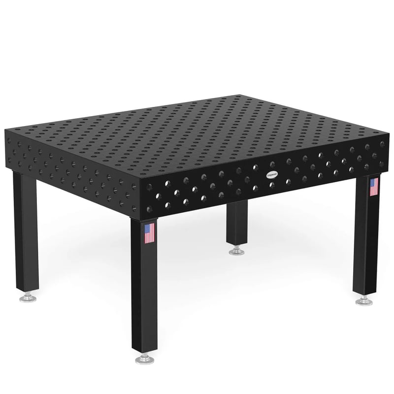 Siegmund System 28 #US280035.XD7, 4' x 5' imperial series welding table with plasma, #17339 For ...