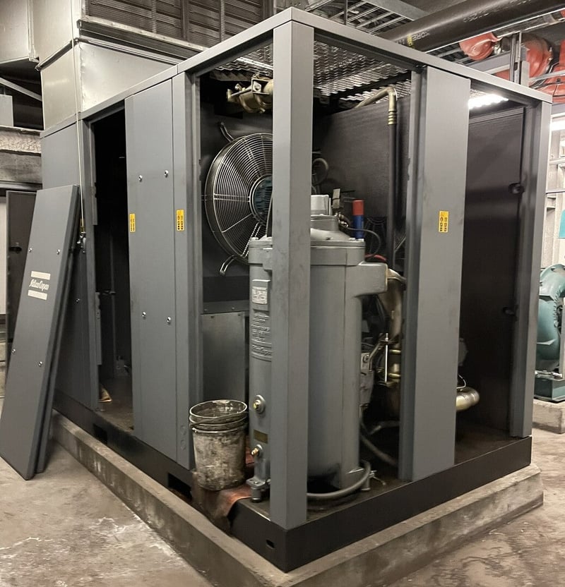 2013 cfm, 132 psi, Atlas Copco #GA315, rotary screw air compressor ...