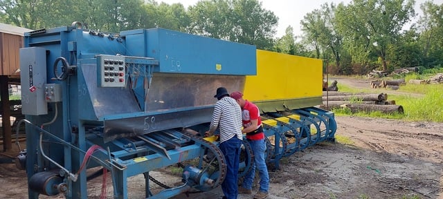 Newman #KNO-24 Trim Saw, 9 Blade station w/ individual motors, built-in ...