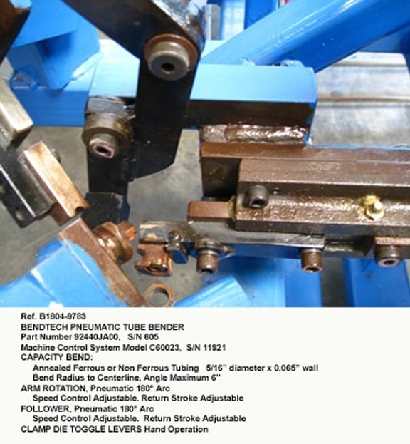 5/16" Bentech, automatic tube bender, 3" radius, Allen Bradley Micro ...