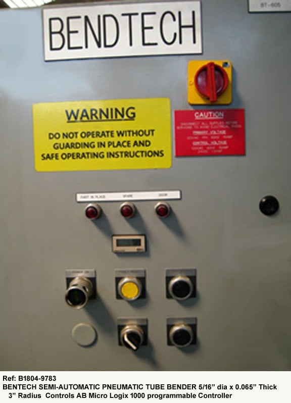 5/16" Bentech, automatic tube bender, 3" radius, Allen Bradley Micro ...