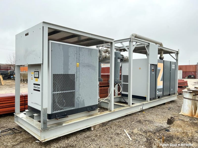 8000 cfm, 33 psig, Atlas Copco #ZE4-B, Air Compressor Dryer System ...