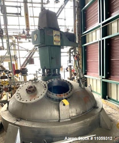 3000 gallon Ward, Alloy 20 Reactor, 98" diameter x 6' 5" T/T, 85/FV psi ...