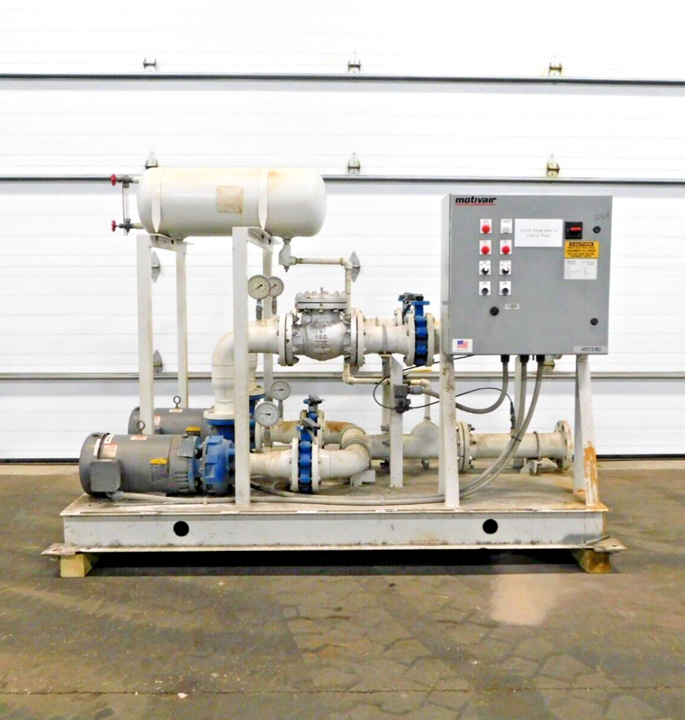 4" Motivair #DPS15.0, Glycol pump skid, (2) 15 HP, 3480 RPM, 208-230/ ...