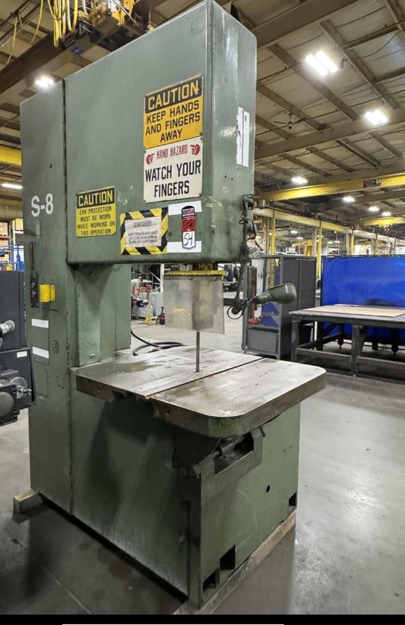36" Grob #2S36-U, vertical bandsaw, heavy duty, 25-15000 SFPM, 15 HP ...
