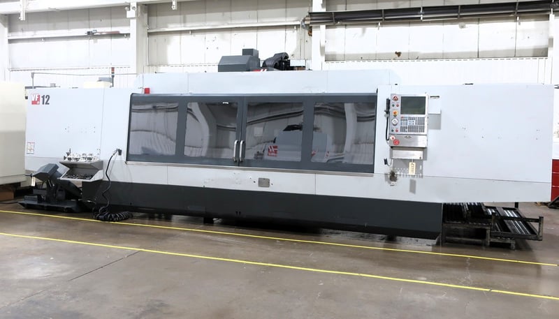 Haas #VF-12/40, 4-Axis CNC vertical machining center, 150" X, 32" Y, 30 ...