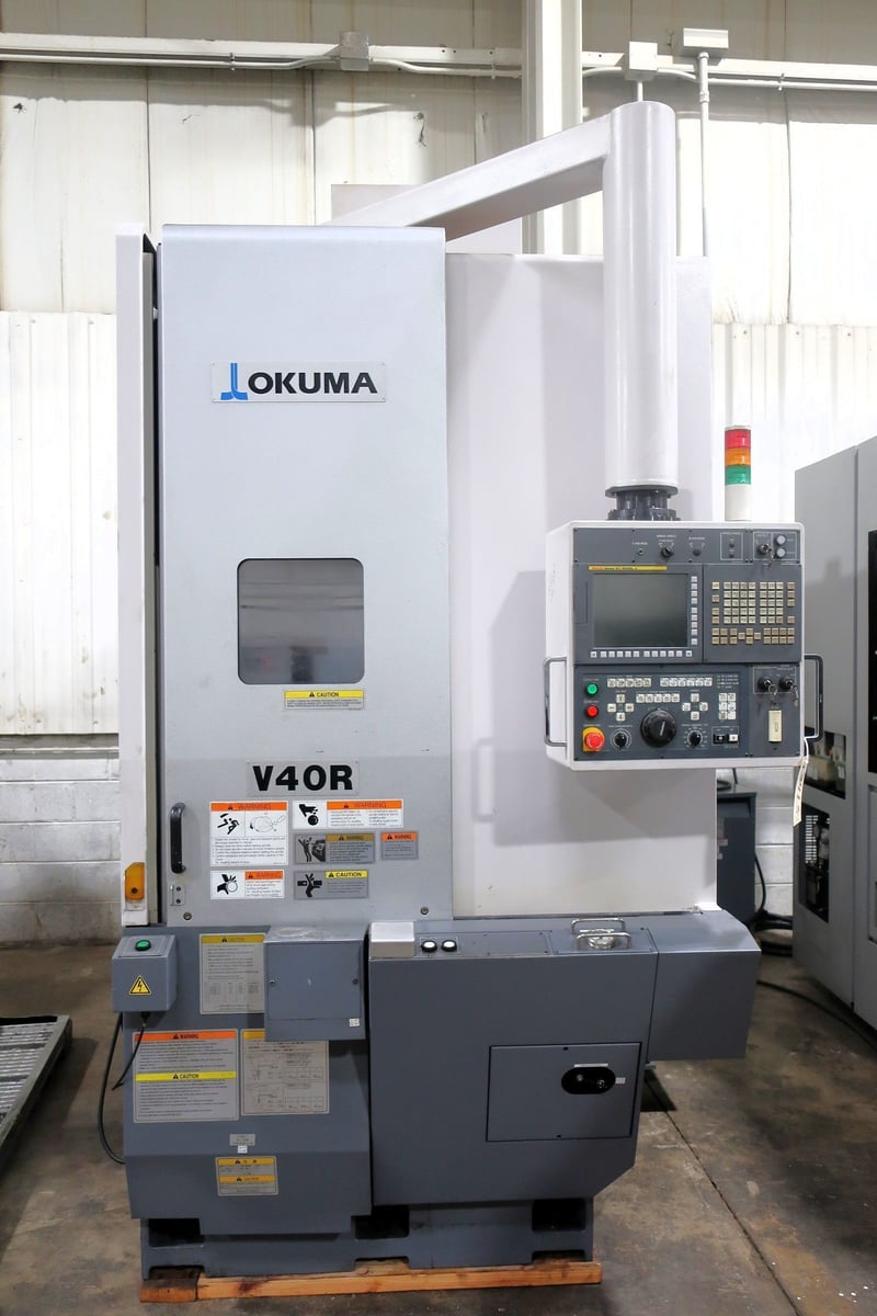 Okuma #V40R, 3-Axis CNC vertical lathe, Fanuc 31i-A, 3-jaw 12" chuck, live tooling, 2012 For ...