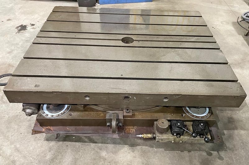 48" x 60" Giddings & Lewis, Hydrostatic lift rotary index table, new ...