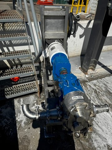 Waukesha #130-U1, positive displacement pump, 3" inlet/outlet, 10 HP ...