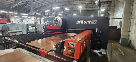 33 Ton, Amada #EMK-3612-M2, Servo driven CNC turret punch, 5' x 10 ...