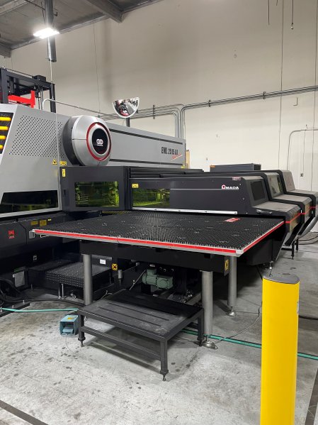 33 Ton, Amada #EML-2515AJ, fiber laser punch w/ASR3015 NTK automated ...