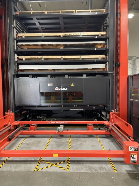 33 Ton, Amada #EML-2515AJ, fiber laser punch w/ASR3015 NTK automated ...